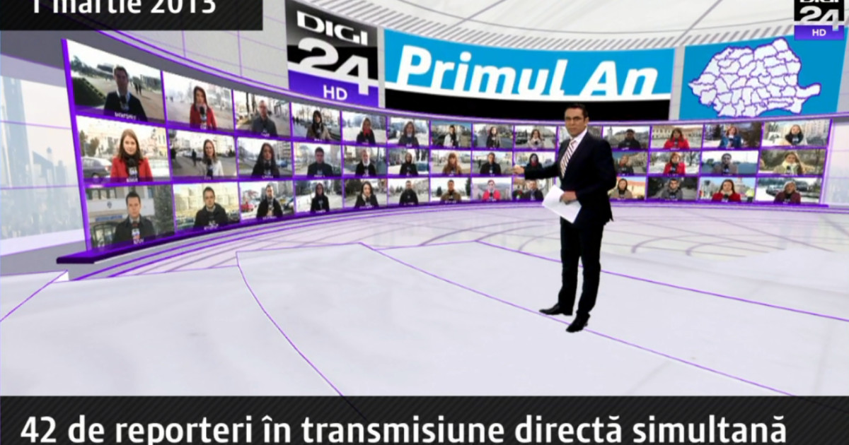 4 ani de Digi24. 42 de reporteri în transmisiune directă simultană | Digi24