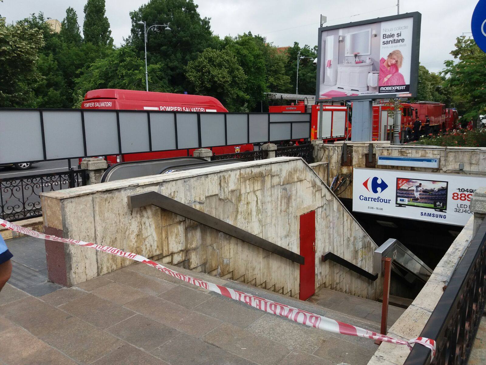 FOTO & VIDEO. Incendiu la metrou între stațiile Victoriei și ...
