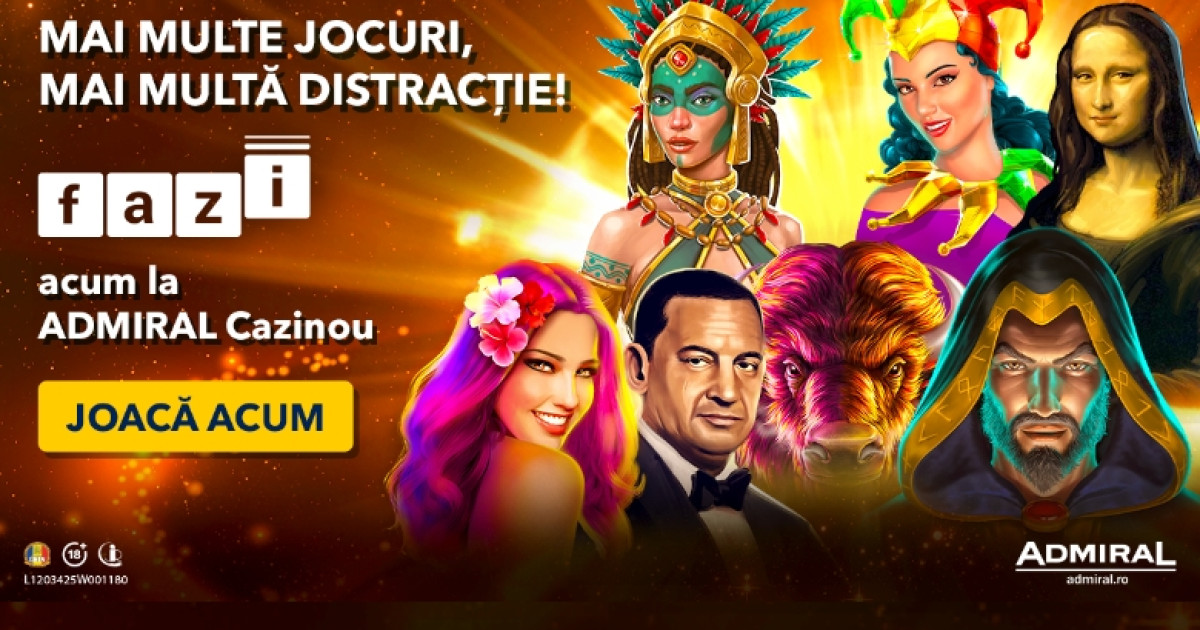 (P) La ADMIRAL Cazino dăm cu SPIN la jocurile FAZI! Câștiga premii ...