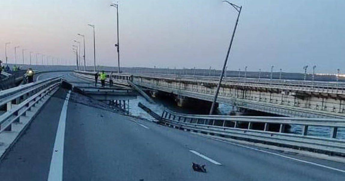 Momentul exploziei de pe podul Kerci. Cum arată acum Podul lui Putin ...