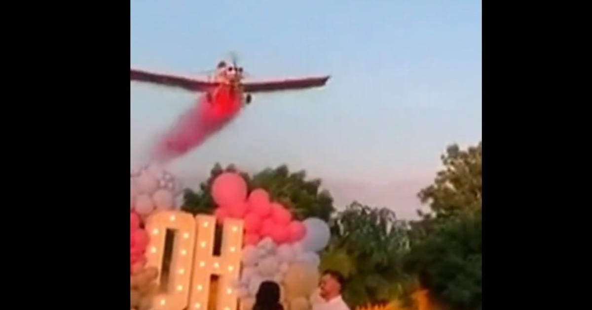 VIDEO. Un avion care împrăștia fum roz la o petrecere s-a prăbușit ...