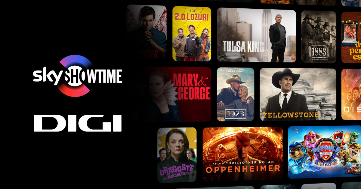 Din 12 august, DIGI lansează noul pachet TV Digital SkyShowtime | Digi24