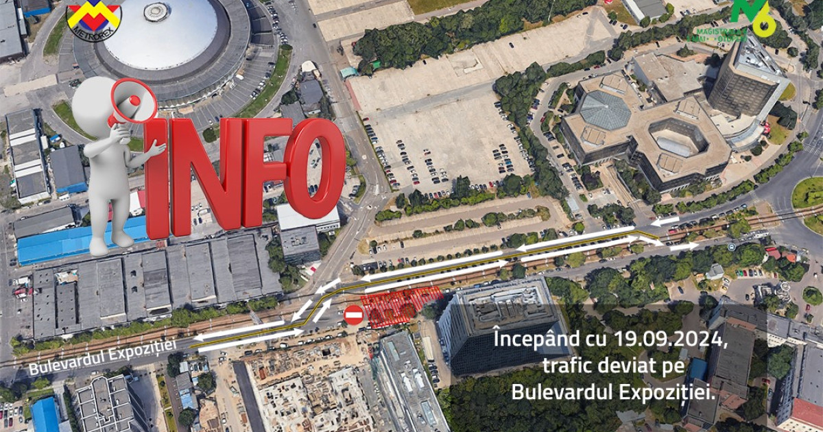 Lucrările la Magistrala 6 deviază traficul rutier pe Bulevardul Expoziției | Digi Economic