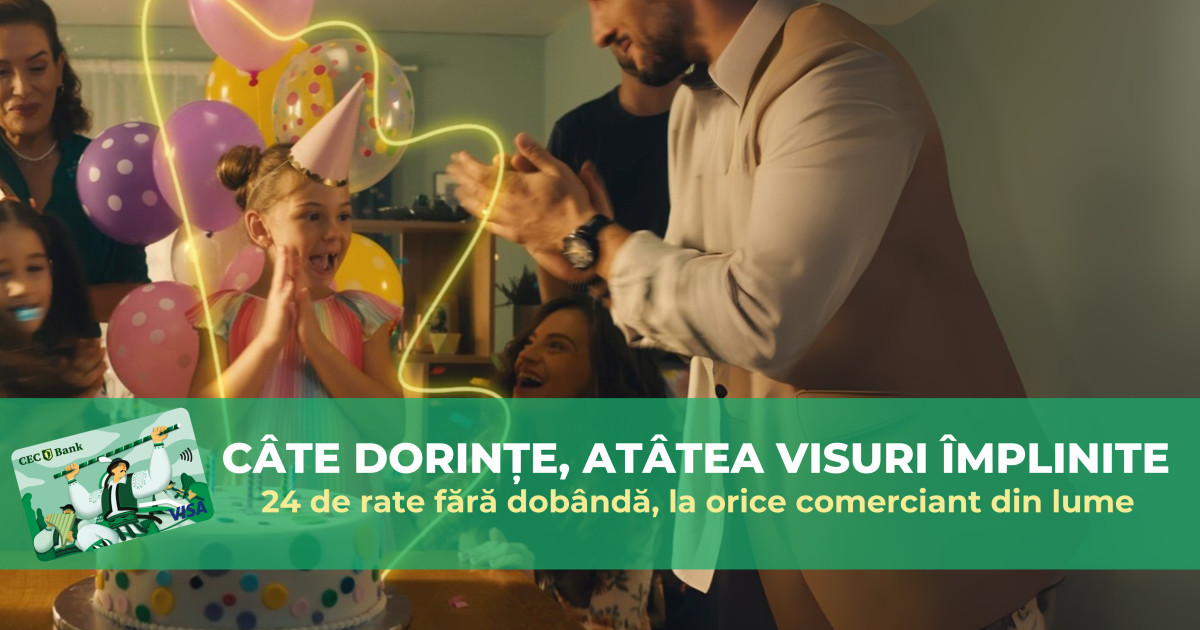 (P) CEC Bank oferă carduri de credit Visa Affinity și Visa Platinum 100 ...