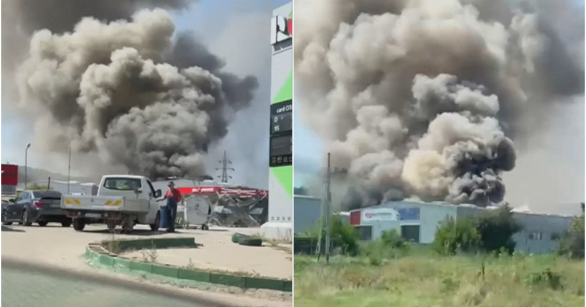 Pericol de explozie în Iași: incendiu puternic lângă o benzinărie ...