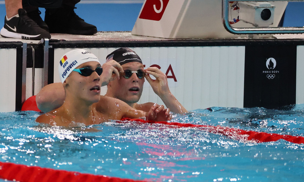 Reacția americanilor, după ce David Popovici l-a învins pe Luke Hobson și a câștigat aurul ...