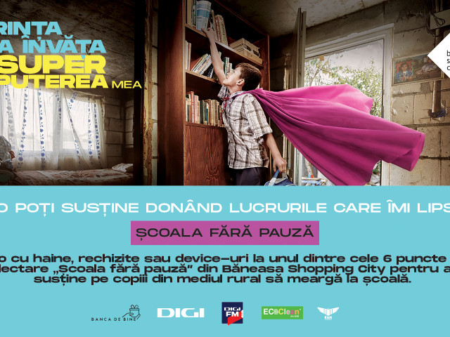 Pentru al treilea an consecutiv, Grupul DIGI se alătură campaniei “Școala fără Pauză”
