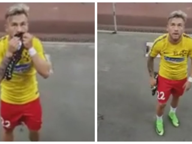 Video | Fanii l-au chemat pe Golofca şi i-au dat un fular anti-Dinamo ...