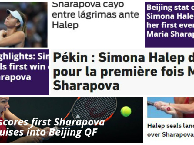 Presa internațională este la picioarele Simonei Halep după victoria cu Sharapova: ”Memorabil”