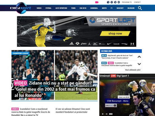Digisport.ro, site-ul de sport numărul 1 în România