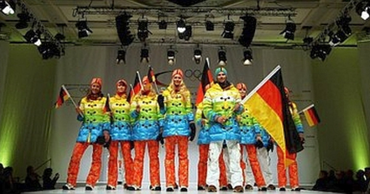 Uniforma olimpicilor germani pentru JO Soci 2014, multicoloră precum ...