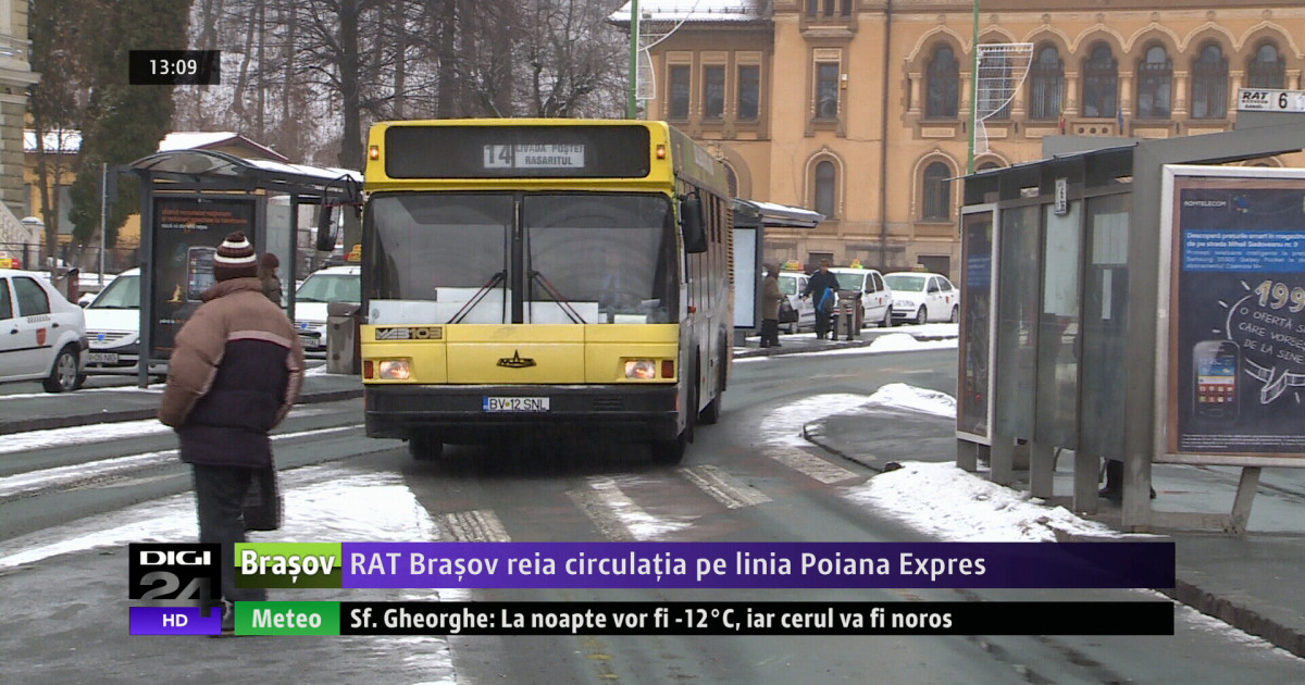 RAT Braşov reia circulaţia pe linia Poiana Expres | Digi24