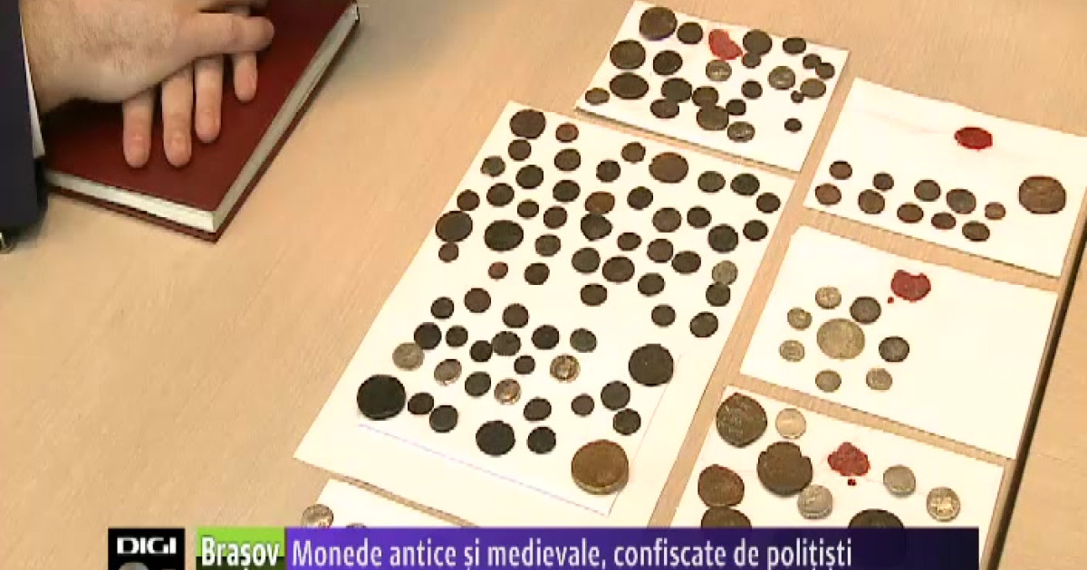 Monede antice şi medievale, confiscate de poliţişti | Digi24