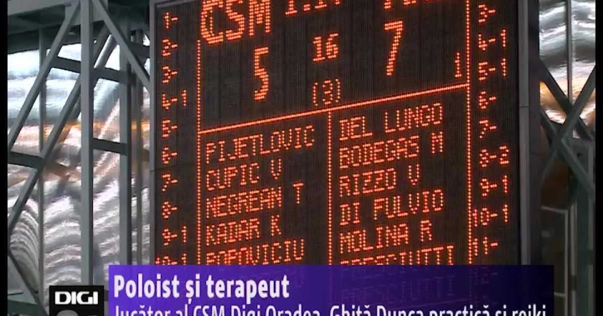 Poloist şi terapeut. Un jucător al campioanei CSM Digi Oradea practică ...