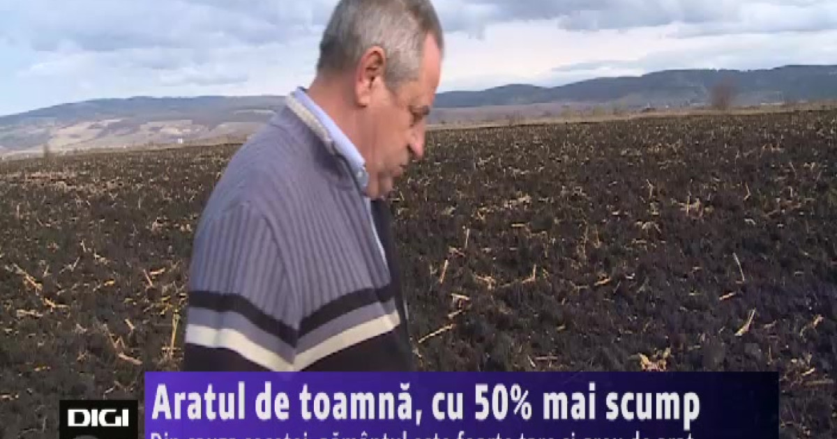 Aratul de toamnă, cu 50% mai scump. Din cauza secetei, pământul este ...