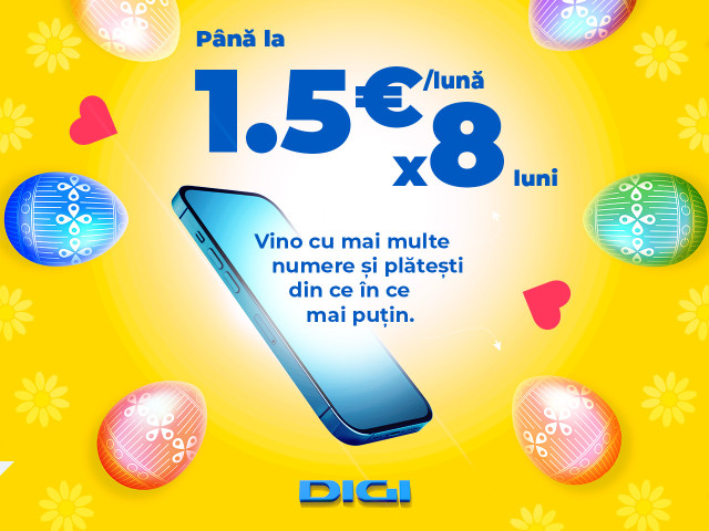 DIGI aduce motive de s&rb&toare cu noua campanie de Paște& 50& discount la portarea în rețeaua ...