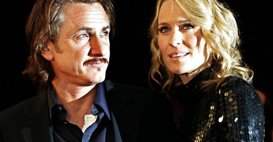 Foștii soți Sean Penn și Robin Wright, fotografiați împreună în public ...