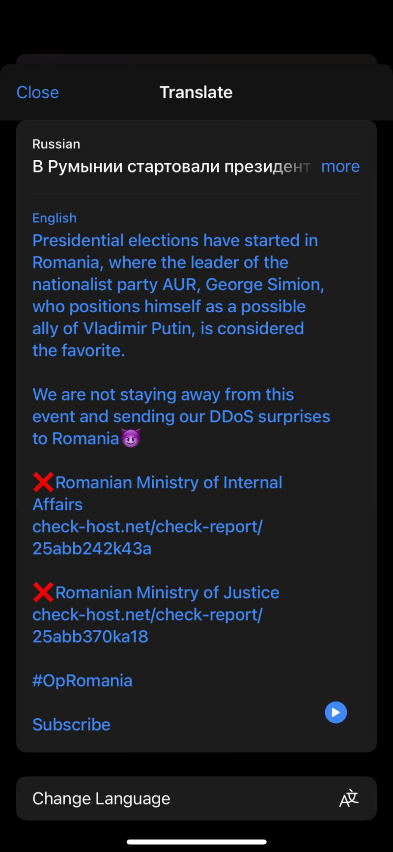 Gruparea de hackeri ruși a revendicat oficial atacul asupra site-urilor din România. Site-ul MAI ...